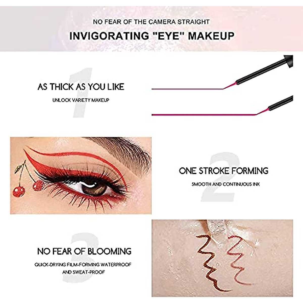 Luxsea Matte Colorful Liquid Eyeliner Set 12 Colors Waterproof Long Lasting Eyeliner Set Professional High Pigmented Makeup Set for Women Girls