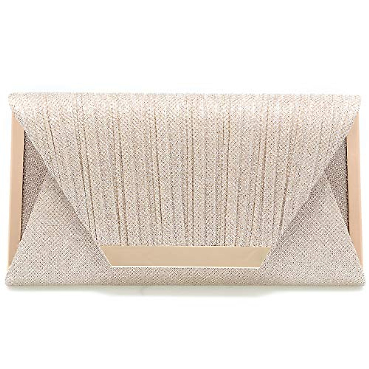 clutches for women evening bag purses and handbags evening clutch purs Silver clutch purses for women(Champagne)