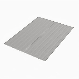 Mayton 0.75-Inch Heavy Duty Vertical Mattress Support Wooden Bunkie Board/Slats with Cover, Queen, Grey