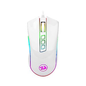 Redragon Snake Gaming Mouse, RGB, 7 Buttons, 10000DPI, Lunar White