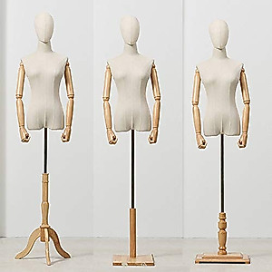 Mannequin Tailors Dummy Dressform Tailors Dummy Clothing Store Mannequins Dummy Model Students Mannequin (Beige F)