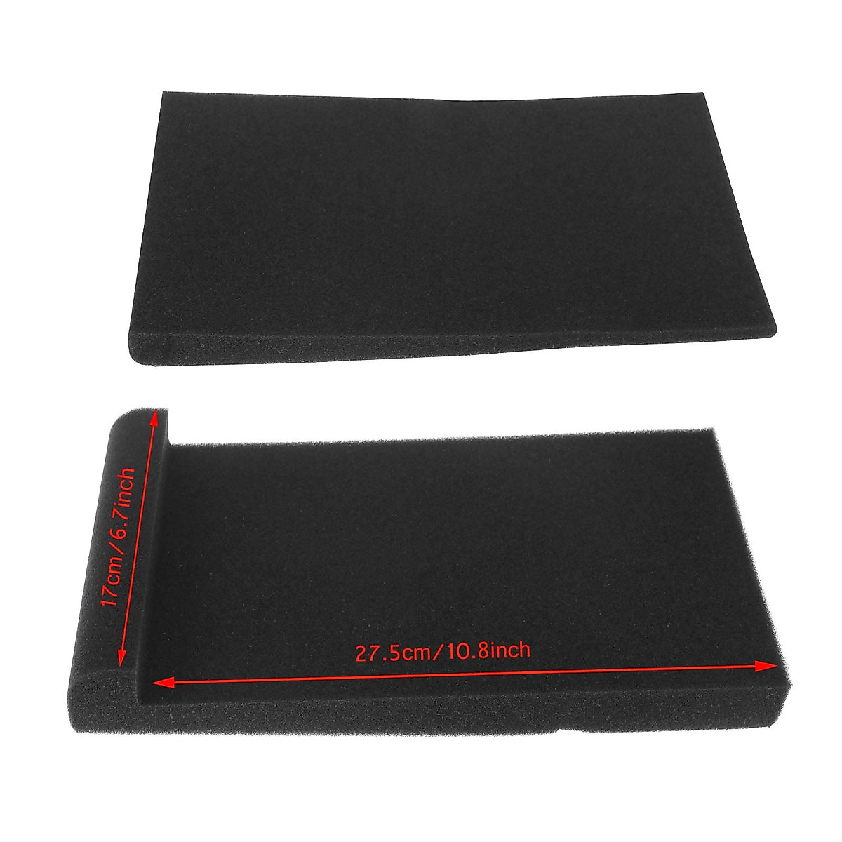 Micro Traders 2 Pair of Acoustic Foam Isolation Pad for Studio Monitor Loud-speaker Playback Recording Effect Reducing Background Noise -Black