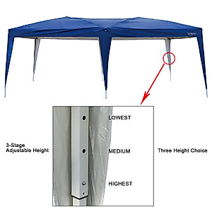 VINGLI 10x20 ft Pop Up Canopy Tent with 6 Sidewalls, Canopy 10x20 with Carry Bag, Outdoor Gazebo Canopy Tent Camping Tent, Patio Event Tent Outdoor Canopy Commercial Canopy (Blue)