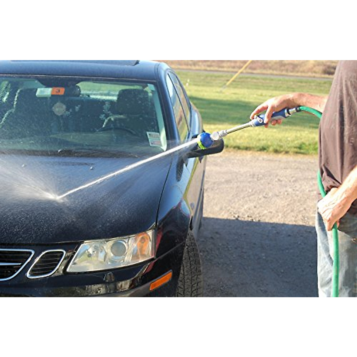 Do it Best 16 inch Lawn and Garden Hose Nozzle Sprayer Wand with 7 Adjustable Spray Patterns, One Touch Shutoff Valve, and Easy Adjustable Head