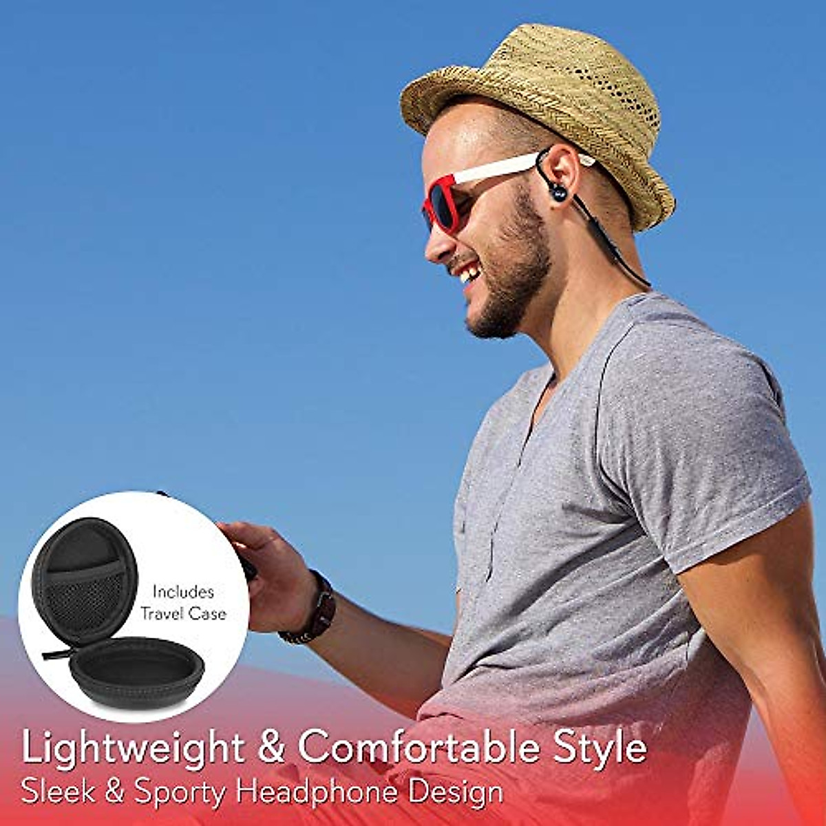 Pyle in Ear Wireless Bluetooth Headphones - Waterproof Black Cordless Sports Earbuds Headset Earphones, Ear Buds Wireless Headphones w/Microphone for Audio Video Running Gym Workout Gaming PSWPHP43