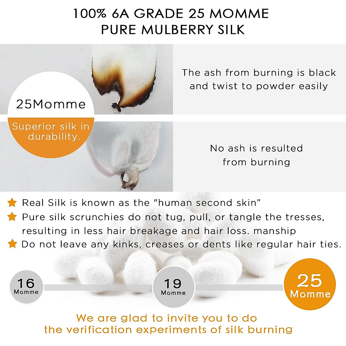 DelTeck Luxurious Silk Scrunchies, 100% Real 25 Momme Silk Hair Scrunchies, No Crease & Protect Hair Premium Scrunchies, Silk Hair Ties, Sleep and Night Scrunchie (Top Grade Mulberry Silk)