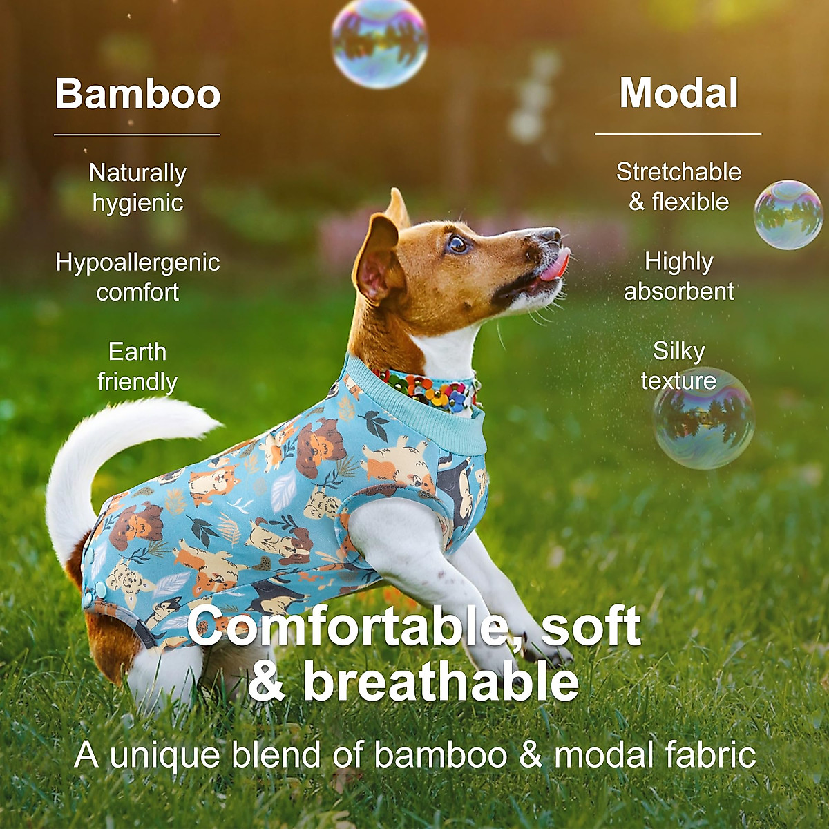 Leekalos Recovery Suit for Dogs After Surgery,Soft Breathable Dog Bodysuit Surgical Recovery Suit,Male Female Dog Neuter Spay Suits Anti Licking Wounds Jumpsuits for Small Medium Large Dogs