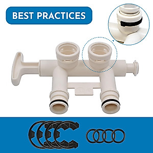 7337563 Water Softener Clip Kit (WS60X10004, 1205500, 7116713, 1205500) and O-Ring Kit (7337571, 7170288, STD302213, WS03X10025) Compatible with Kenmore, GE, EcoPure, Sears