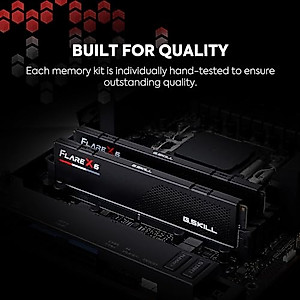 G.SKILL Flare X5 Series (AMD Expo) DDR5 RAM 32GB (2x16GB) 6000MT/s CL32-38-38-96 1.35V Desktop Computer Memory UDIMM - Matte Black (F5-6000J3238F16GX2-FX5)