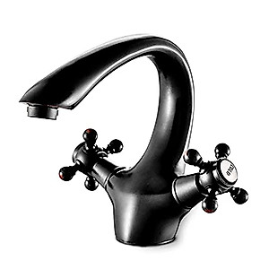 Kitchen Sink Taps Faucet Volcanic Black Single Handle Spout Kitchen Sink,304 Stainless Steel Mixer Taps with Solid Brass(Color:A)