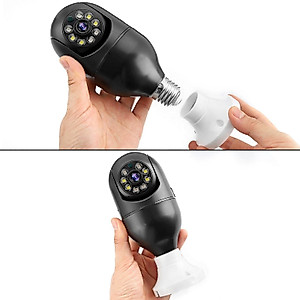 EVERSECU Tuya Smart Security Camera with E26/E27 Connector 1080P Wireless WiFi CCTV PTZ Camera 2-Way Audio/Motion Detection/Auto Tracking/Night Vision(2pcs)