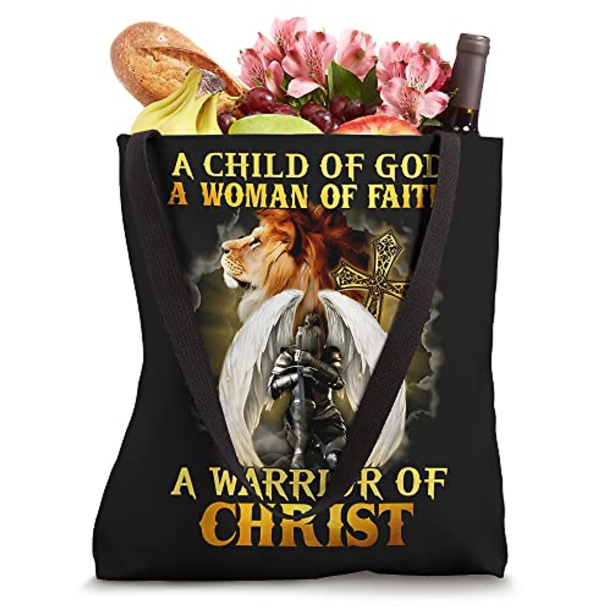 Knight Templar Christian Woman Child Of God Woman Of Faith Tote Bag