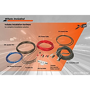 SCOSCHE X2AKC500 500 Watt Single Amp Kit