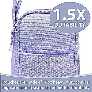 SPACEMATE Heavy Duty Canvas Pencil Case Pouch Bag - Holds 50-100 Pencils - Large Big Capacity Aesthetic Pen Case School Supplies for Girls Women Adults (Purple)