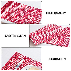 Rustic Placemats Christmas Placemat Table Mats Cotton Burlap Placemats for Kitchen Holiday Table Home Party Decoration Jute Placemat