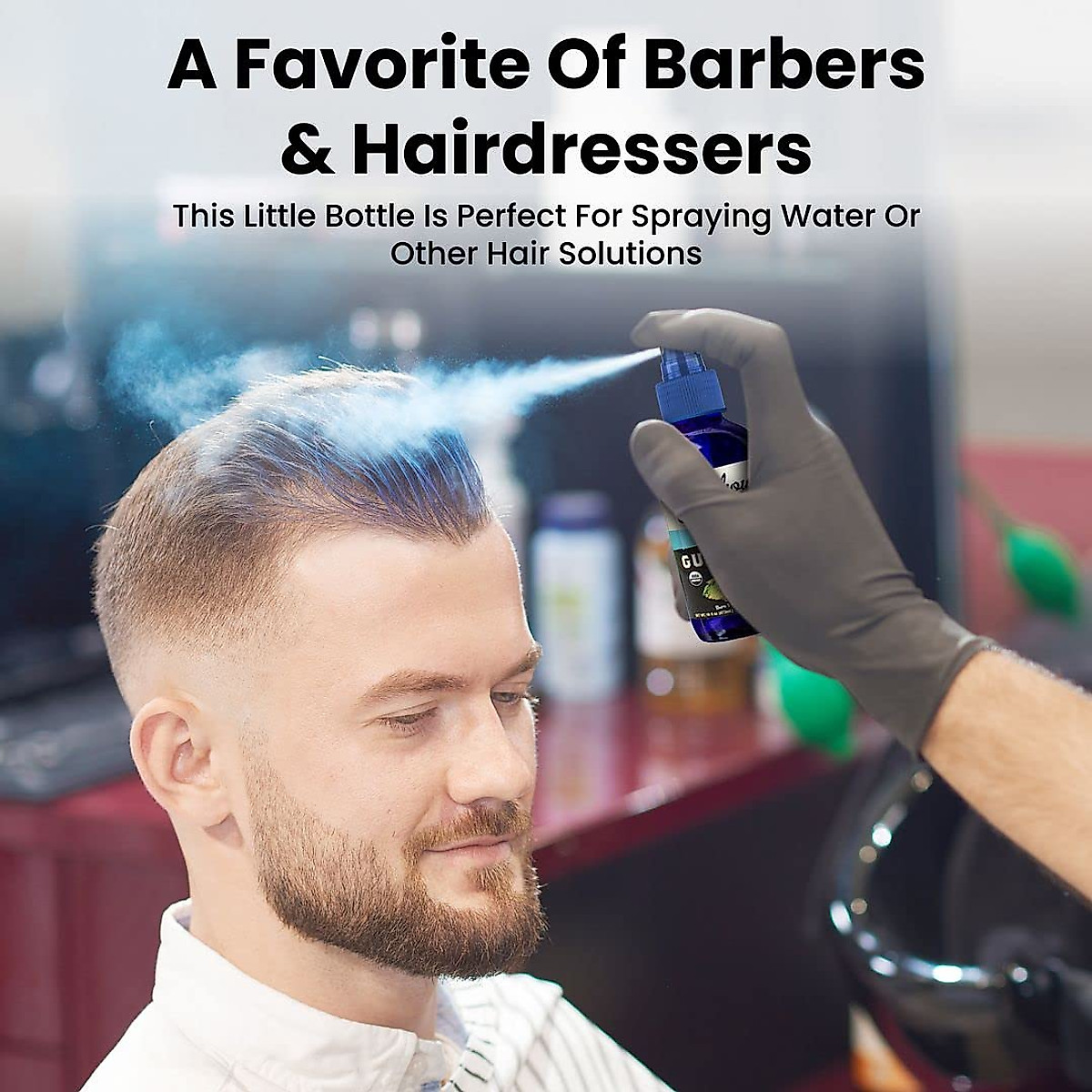 CULINAIRE 2oz Glass Spray Bottles for Essential Oils with Gold Pen Marker, Small Fine Mist Spray Bottle, Refillable, for Hair Spray, Essential Oils, Colognes, and Hand Sanitizers, Blue, Pack of 12