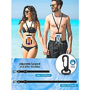 2 Pcs Large Waterproof Phone Pouch Up to 6.9", Floating Dry Bag for iPhone 14 13 12 11 Pro Max Galaxy S22 S21 Large Capacity Waterproof Bag Sunglasses Storage Dry Pouch for Swimming Rafting Boating