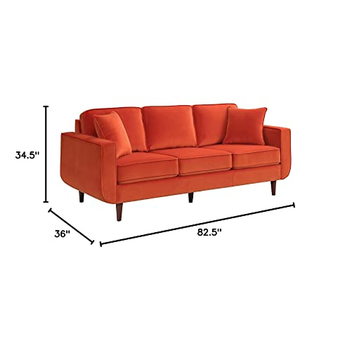 Lexicon Mapleton Living Room Sofa, Orange