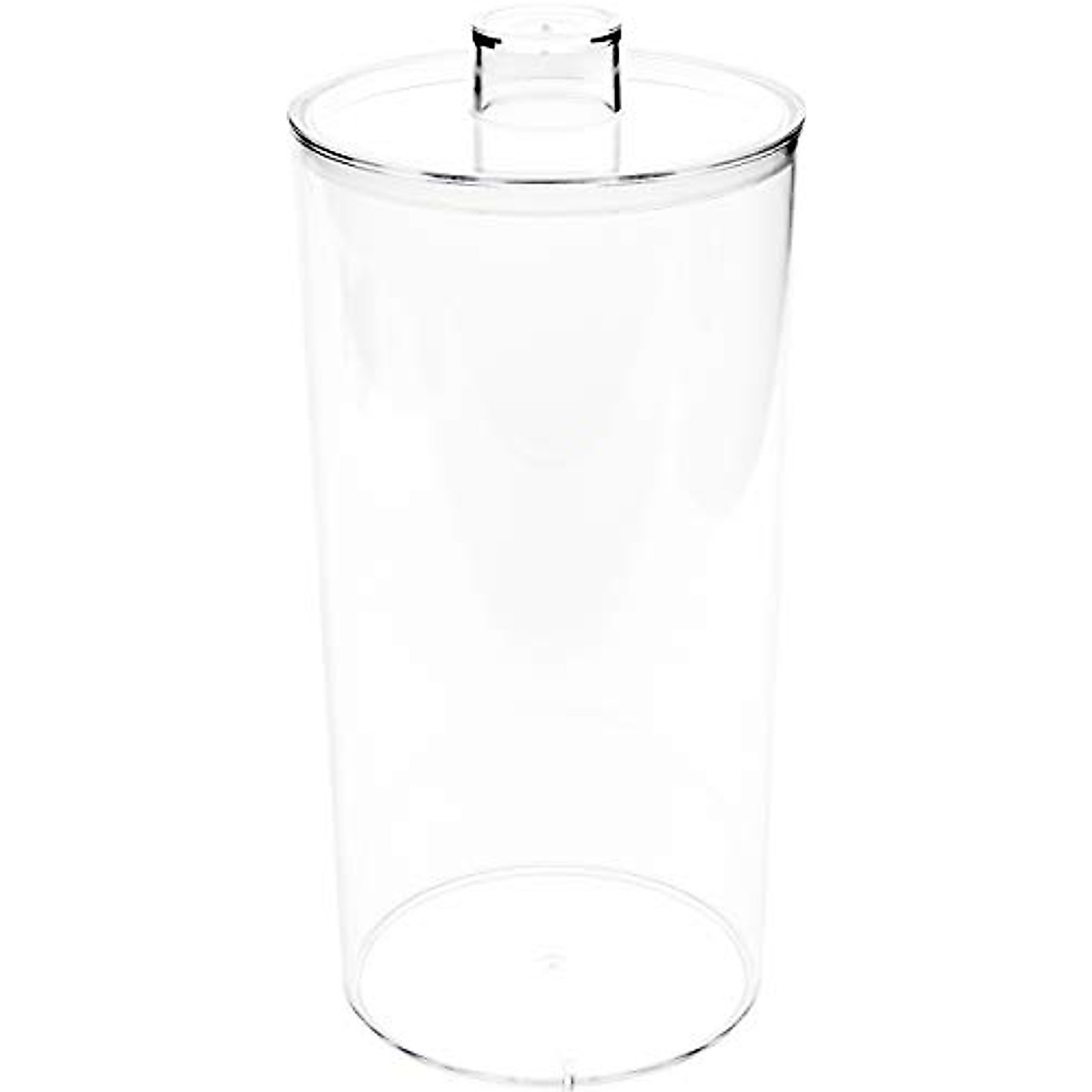 Pioneer Plastics 279C Clear Round Plastic Container with Lid, 4.0625" W x 8.125" H