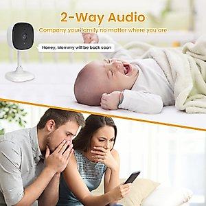 AMOROM Indoor Camera for Home Security, 3MP Pet Cameras with Night Vision, Motion Detection, Privacy Mode, 2-Way Audio, Compatible with Alexa/Google Assistant, 2.4GHz WiFi, 1 Pack
