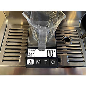 NEOWEIGH (Latest Version) Espresso Scale with Timer 1000g x 0.1g, Espresso Coffee Scale for Drip Tray, 35 Ounces/0.01oz,Coffee Scale Espresso with Silicone Mat,Large Backlit Display,Batteries