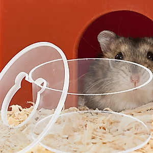 POPETPOP hamster bathroom reptile sand chinchilla bath house chinchilla cage accessories hedgehog wheel critter nation viewer hamster cage toilet bathtub bathroom supplies Acrylic daily use