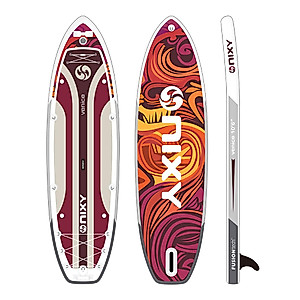 NIXY Venice G5 Cruiser & Yoga Inflatable Paddle Board | 10'6" x 34" x 6" Ultra-Light SUP with Welded Seams, Woven Drop Stitch for Safety and Durability. (Red)