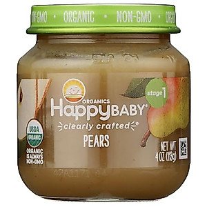 HAPPY BABY Organic Stage 1 Pears, 4 OZ