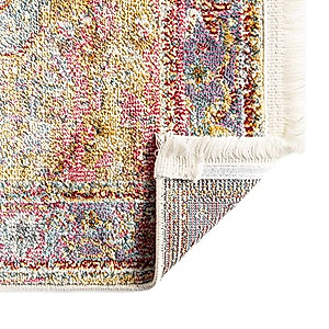 Unique Loom Baracoa Collection Area Rug - Miramar (2' 2" x 6' 1" Runner, Light Blue/ Blue)