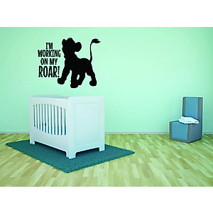 The Lion King Wall Decals for Kids Rooms Simba Mufasa Designs Decor Lions Boys Boy Childrens Creative Animated Vinyl Decal Removable Stickers for Bedrooms Artwork Creative Look Size 20x20 inch