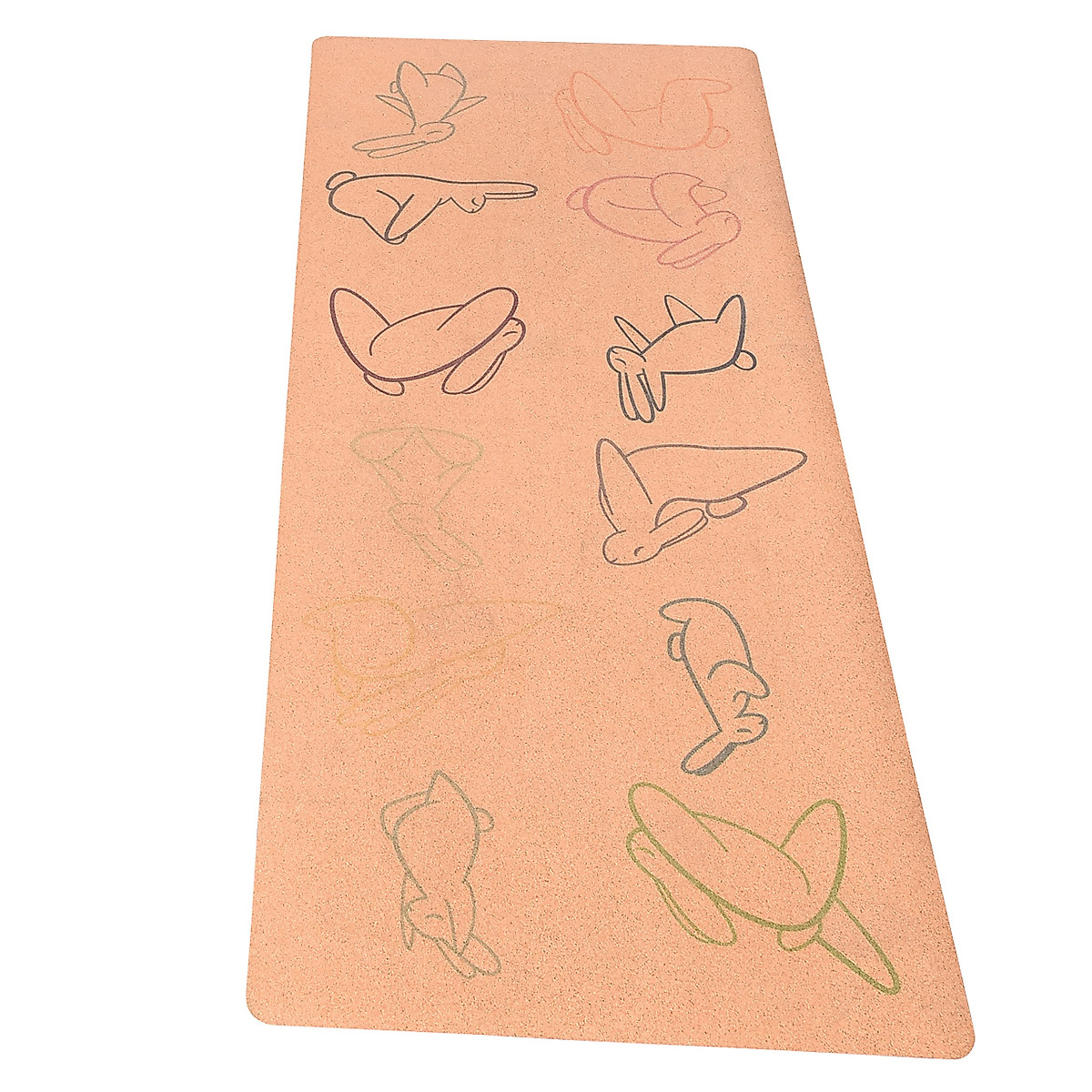 Constructive Playthings Bunny Cork Yoga Mat, Yoga Mat for Home and Classroom, Eco-Friendly Yoga Mat for Kids, Ages 3 Years & Older