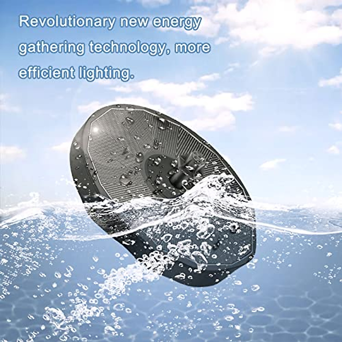 Solar Fountain Full Glass Panel with Battery, 2022Upgrade 3W Solar Powered Bird Bath Fountain with LED Light 8 Nozzle 4 Fixer, Floating Solar Fountain Pump for BirdBath Pond Pool Garden Outdoor