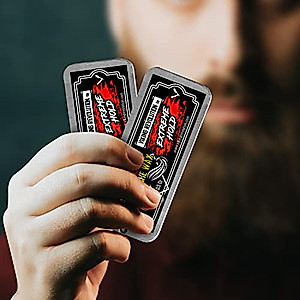 Viking Revolution Hair Styling Agent Mustache Wax 2 Pack - Extreme Hold Beard & Moustache Wax for Men - Strong Hold Helps Train Tame & Style - 0.5oz each (Sandalwood, 2 Pack)