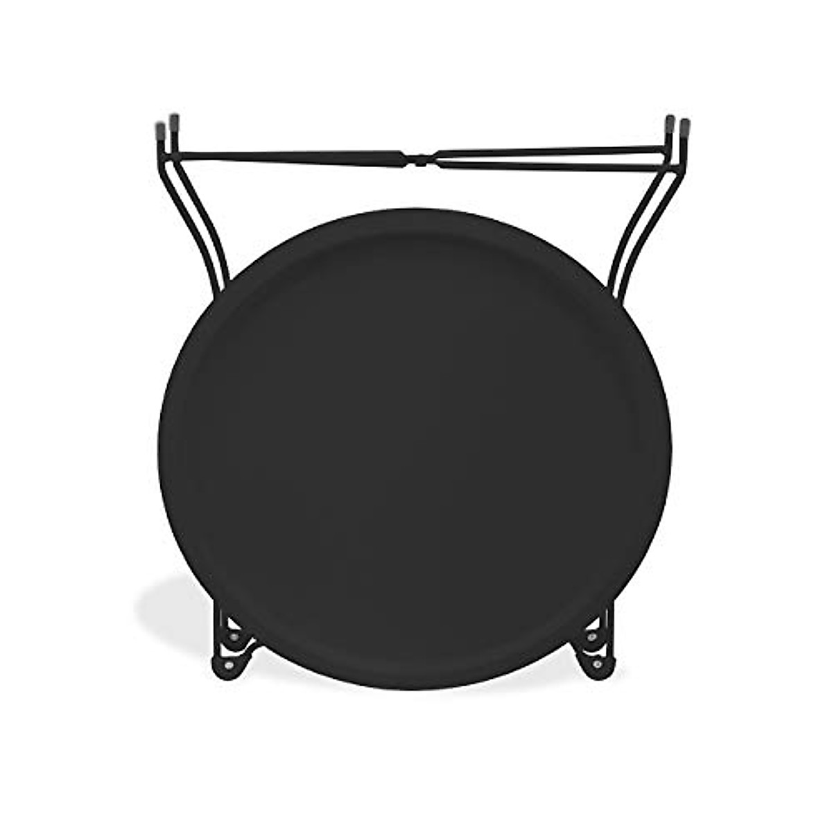 Atlantic Metal Side Table - Stylish Folding Tray Table, Sturdy Steel Construction with Wear-Resistant Powder Coating, PN in Black - 38435984