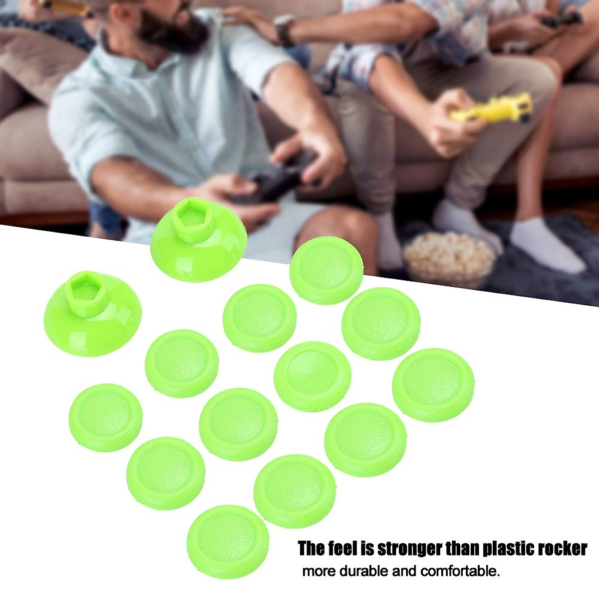 Universal Controller Rocker Cap PC+TPU Joystick Case Replaceable Joystick Cover Rocker Cap for PS4 Joystick(Green)