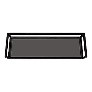 Kate and Laurel Blex Modern Wall Shelf, 24 x 8 x 3, Black, Chic Floating Shelf for Wall Display and Storage