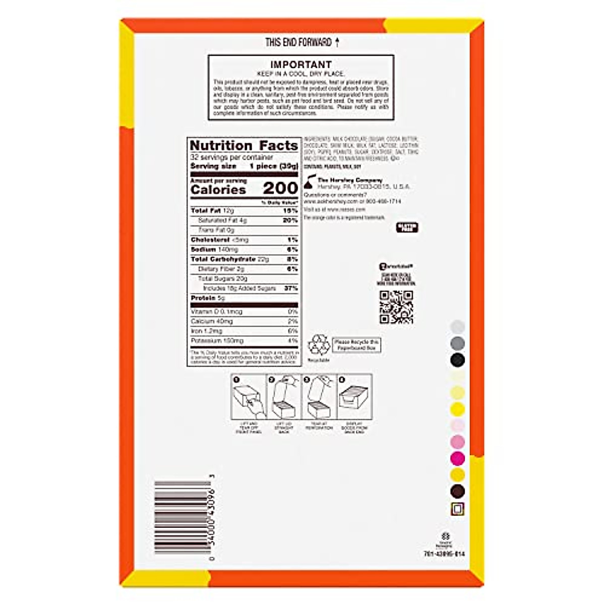 REESE'S Big Cup Milk Chocolate King Size Peanut Butter Cups, Candy Packs, 2.8 oz (16 Count)