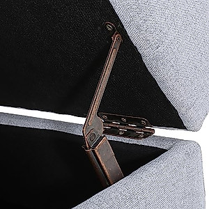 Christopher Knight Home Zahra Fabric Storage Ottoman, Light Grey