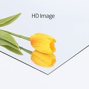 PETAFLOP Full Length Mirror Tiles, 4Pcs 14x11 Inch Glass Full Body Wall Mirror for Home Gym Bedroom Living Room Closet Door Dorm