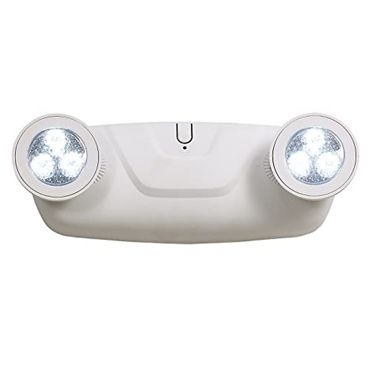 TANLUX LED Emergency Lights with Battery Backup, Two Head Adjustable Commercial Emergency Lights, UL Listed, AC 120/277V, Hardwired Emergency Lights for Business - 1 Pack(White)