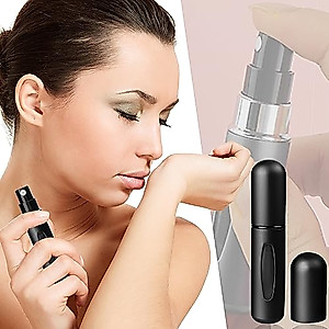 Perfume Travel Refillable Mini Spray Bottles travel size bottles Perfume refill bottle travel Atomizer Dispenser Essentials For Women Mens Small Mister Spray Bottle For Travel Accessories 5ml/0.2oz…
