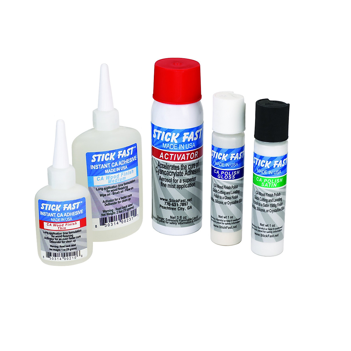 Stick Fast K575 CA Wood Finish Starter Kit