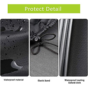 Rilime Fire Pit Cover Square for PAPABABE 45" Fire Pit Pagoda,Heavy Duty 420D Outdoor Fireplace Wood Fire Pit Cover