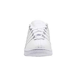 K-Swiss Women's Classic VN Leather Sneaker, White/White, 9 M
