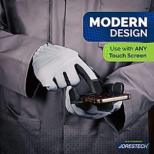 JORESTECH 3 in 1 Pack Touch Screen Technology Multipurpose Work gloves (Large, Yellow/Red/Gray)
