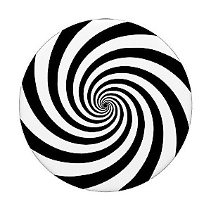 Hypnotic Spiral Black and White