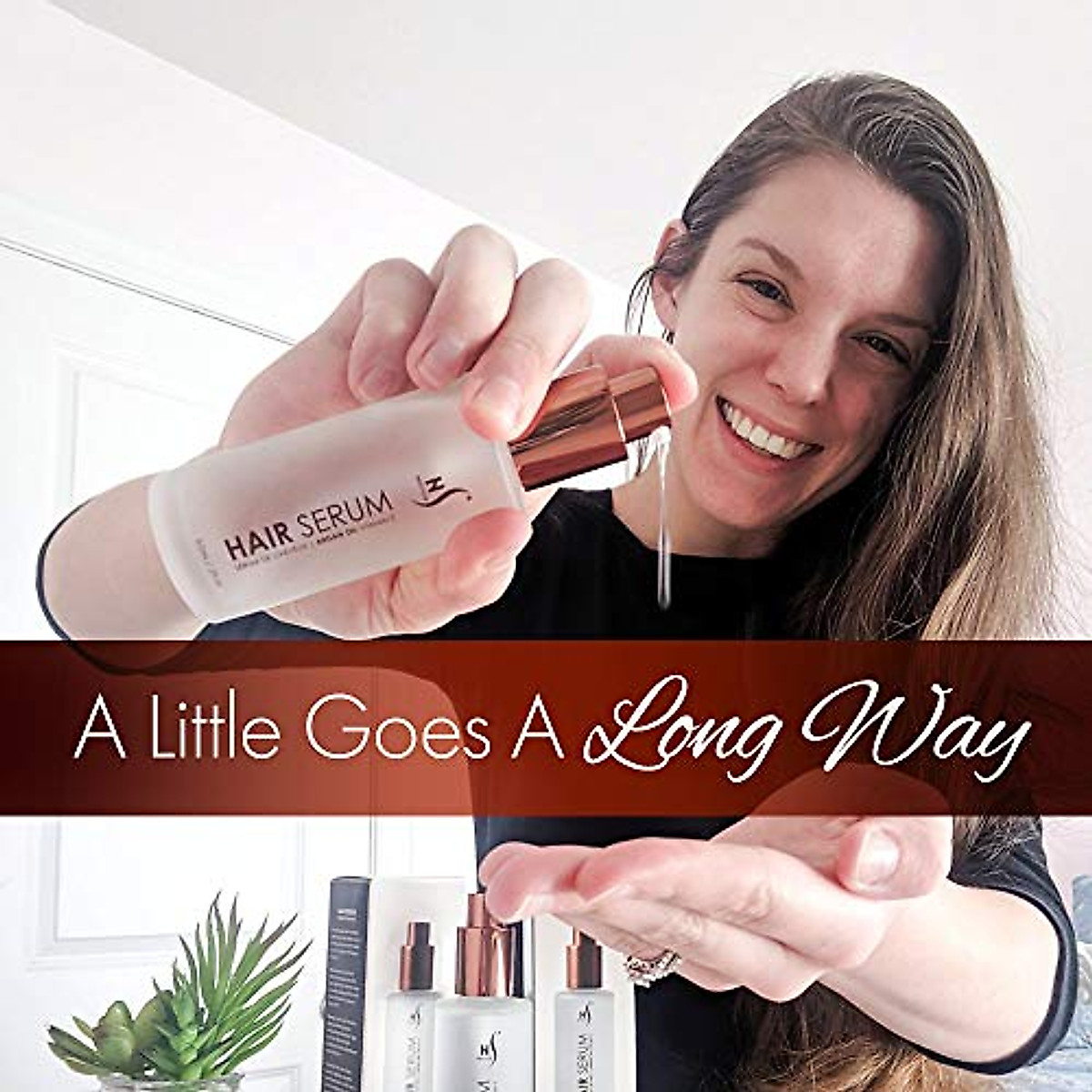 Herstyler Hair Repair Serum - Argan Oil Hair Serum, Vitamin E Hair Serum and Aloe Vera Hair Serum for Frizz Control, Shine and Straightening - Coz Love is in the Hair - 2 Fl. Oz, 60 Ml