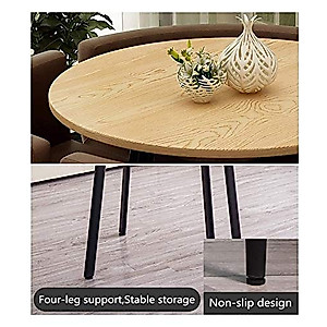 IWQHQXR Office Conference Table, Simple Leisure Table and Chair Set 4 Modern Home Kitchen Creative Living Room Display Dining Table Balcony Cafe Hotel Corridor (Color : Khaki) (Color : Yellow+Blue)