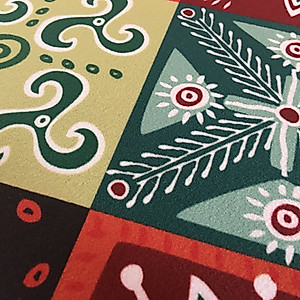 Carvapet 2 Piece Non-Slip Kitchen Mat Runner Rug Set Doormat Vintage Design Baroque Style (20"x59"+20"x31")