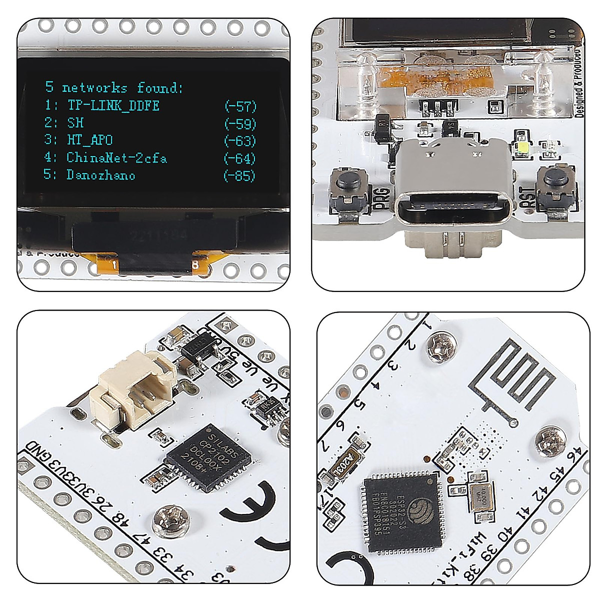 Diitao 2PCS ESP32 WiFi Kit,ESP32 OLED WiFi Kit ESP-32 0.96'' LED Display WiFi+Bluetooth 8MB Flash CP2012 Internet Development Board Blue Background Type C Module for Arduino ESP8266 NodeMCU